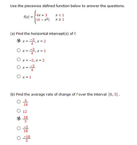 solved use the piecewise defined function below to answer