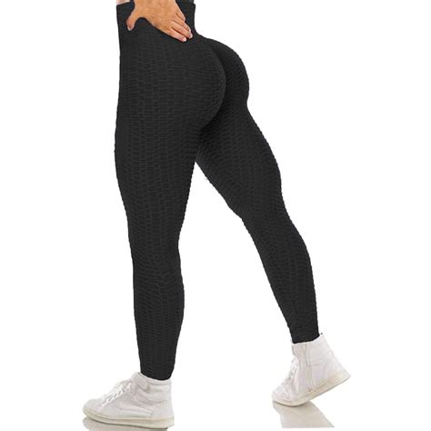 Aiyino Womens High Waist Yoga Pants Tummy Control Slimming Booty Leggings Workout Running Butt