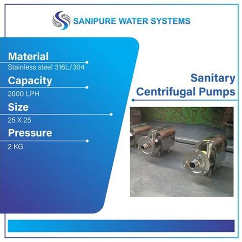 Sanitary Centrifugal Pumps At 35000 00 INR In Mumbai Maharashtra