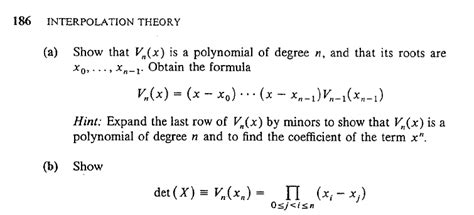 solved 186 interpolation theory a show that v x is a