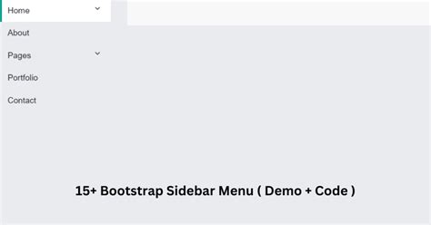 Bootstrap Sidebars Example Free Code