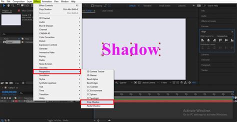 Drop Shadow In After Effects Animating Model Using Shadow Effects