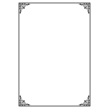 Simple And Clean Corner Border Ornamental Pattern Line Photo Frame