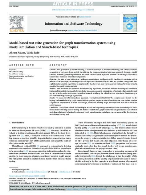 pdf model based test suite generation for graph transformation system using model simulation