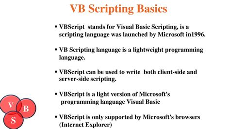 vb script v b s ppt download