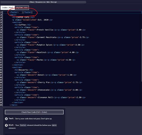 Learn Basic CSS By Building A Cafe Menu Step 63 HTML CSS The