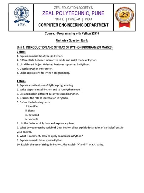 pwp uniwize qb pdf method computer programming python programming language