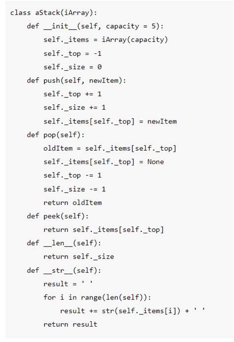 [solved] assume the following class implements the stack abstract data type course hero