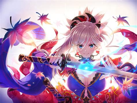 Miyamoto Musashi Fategrand Order Fategrand Order Fate Series Anime Hd Wallpaper