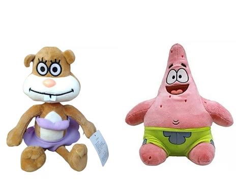 Sandy Cheeks And Patrick Star 12 High Quality Plush Stuffed Spongebob Squarepants New