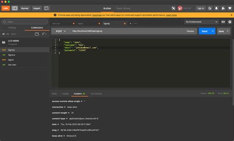 how to resolve 400 bad request errors on post request for a sample mern application just