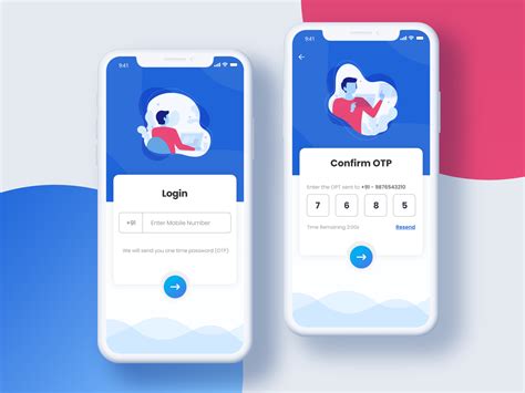 Login With OTP Mobile App UI UX Design By Chetan Jadhav On Dribbble