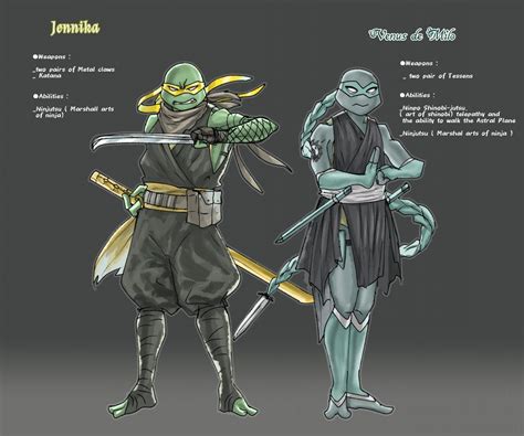 Female Ninja Turtles Jennika And Venus De Milo By Stella023 Female Ninja Turtle Ninja Turtles