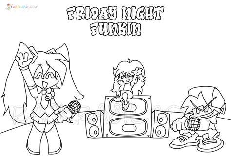 41 Friday Night Funkin Coloring Pages Miku 2022 Coloring Pages