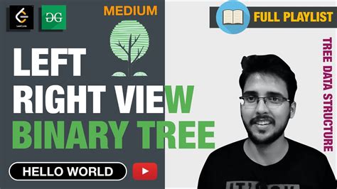 left view or right view of binary tree tree data structure playlist c hello world hindi