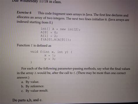 solved this code fragment uses arrays in java the first