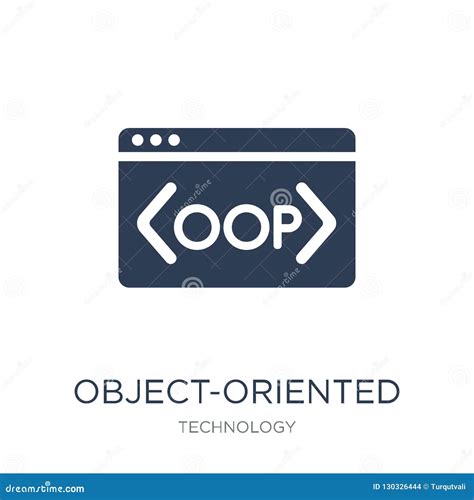Object Oriented Programming Icon Trendy Flat Vector Object Oriented