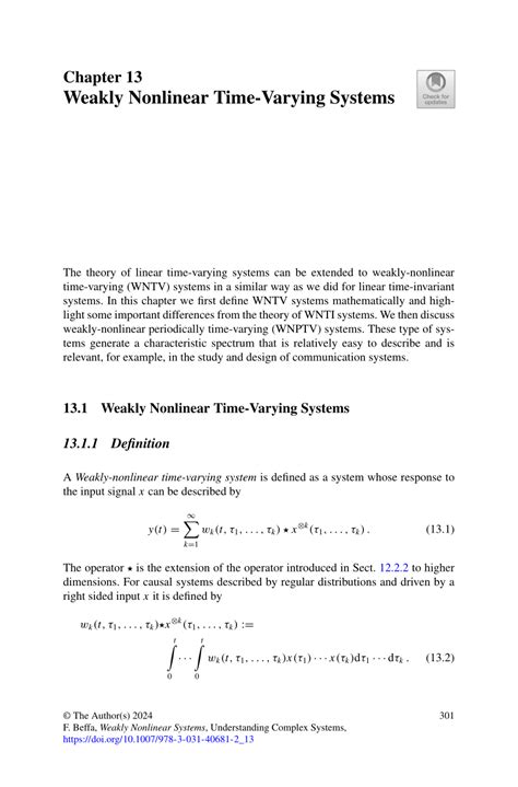 pdf weakly nonlinear time varying systems