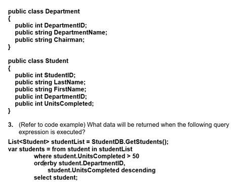 solved public class department { public int departmentid