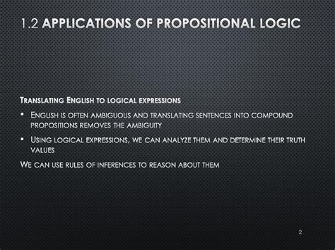 SOLUTION Discrete Structures Lecture 4 Applications Of Propositional