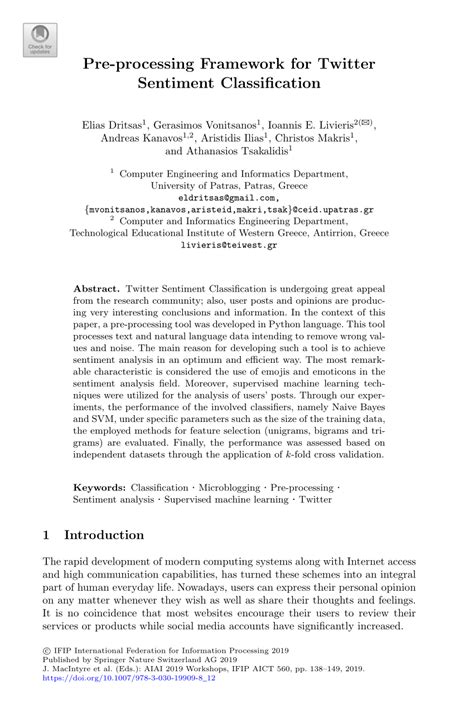 pdf pre processing framework for twitter sentiment classification