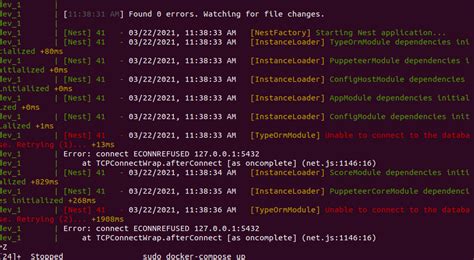 postgresql nestjs with postgres and redis on docker connection refused stack overflow