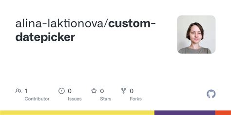 GitHub Alina Laktionova Custom Datepicker