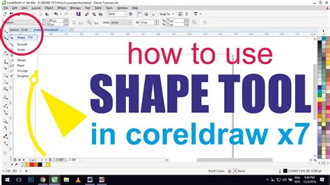 08 Coreldraw X7 Tutorials In Hindi How To Use Shape Tool In