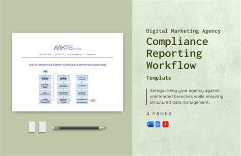Digital Marketing Agency Compliance Reporting Workflow Template In PDF