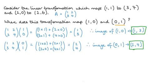 lesson matrix of linear transformation nagwa