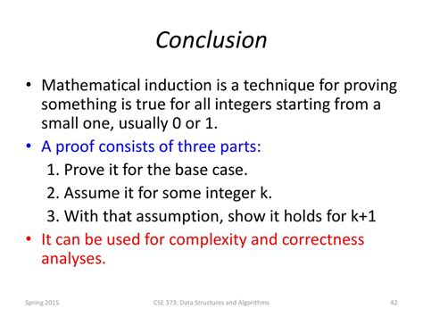 Cse Data Structures And Algorithms Lecture Proof By Induction