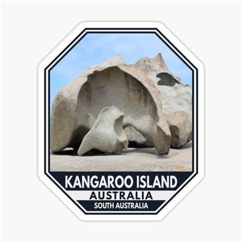 Kangaroo Island Australia Remarkable Rocks Emblem Sticker For Sale By