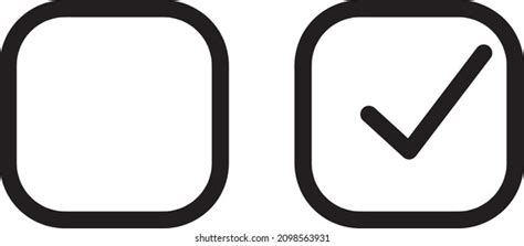 checkbox set blank checked checkbox line stock vector royalty free 2098563931 shutterstock