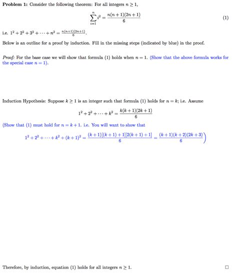 solved problem 1 consider the following theorem for all
