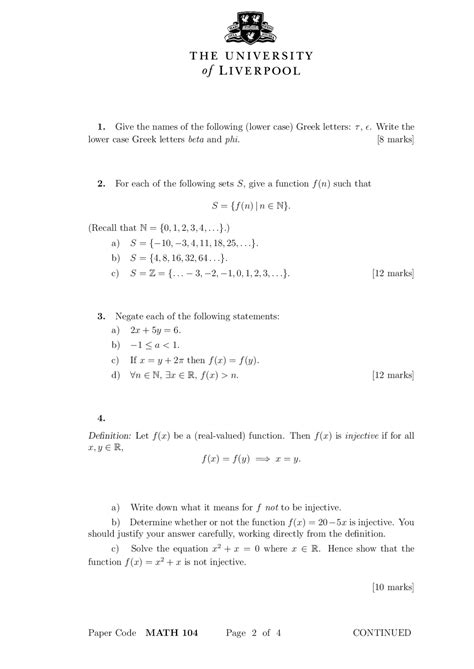 following sets mathematics exam docsity
