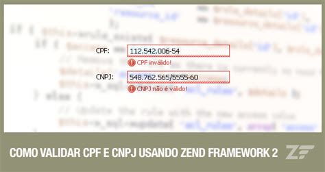 Como Validar CPF E CNPJ Usando Zend Framework 2 Blog School Of Net