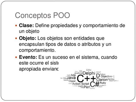 paradigma programación orientada a objetos poo