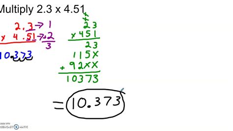 multiply decimals and whole numbers using the standard algorithm youtube