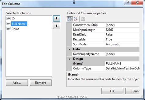 create winform datagridview with custom columns sync