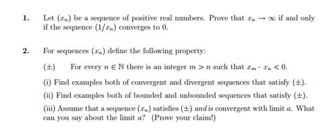 solved let xn be a sequence of positive real numbers p