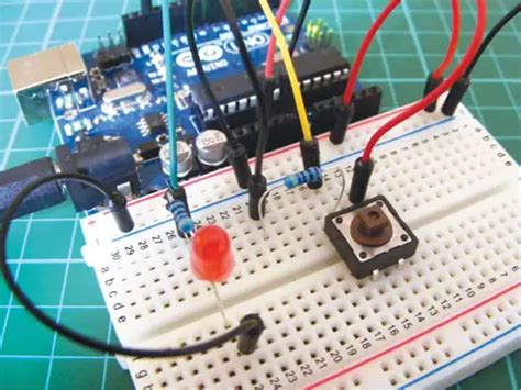 Control An Led With Push Button Switch And Arduino Step By Step