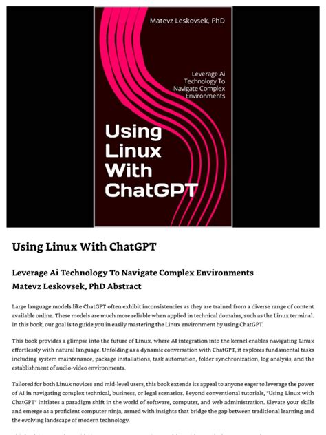 leskovsek m using linux with chatgpt leverage ai technology 2023 pdf shell computing