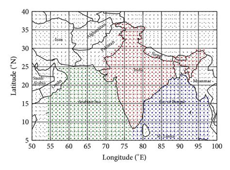 Map Showing The Study Regions In Lat Lon Grids Of Arabian Sea
