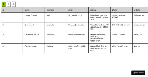 react dynamic table codesandbox