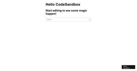 React Dropdown Select Codesandbox