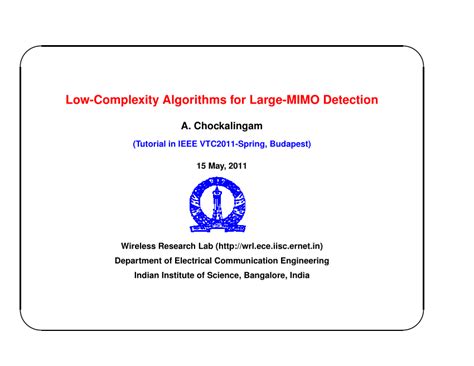 pdf low complexity algorithms for large mimo detection