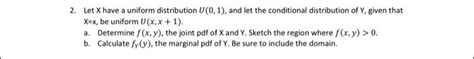 solved 2 let x have a uniform distribution u 0 1 and let