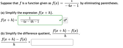 solved suppose that f is a function given as f x −4x−11 by