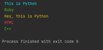 Print Colored Text To The Terminal In Python