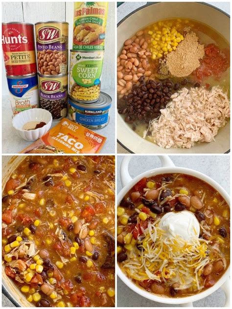7 Can Chicken Taco Soup 7 Can Soup Recipe Soup Recipe Dinner Does Not Get Any Easier